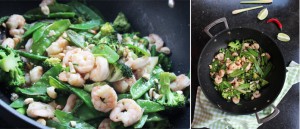 Wok Le Creuset | Crevettes et légumes printanier | Tomate-Cerise